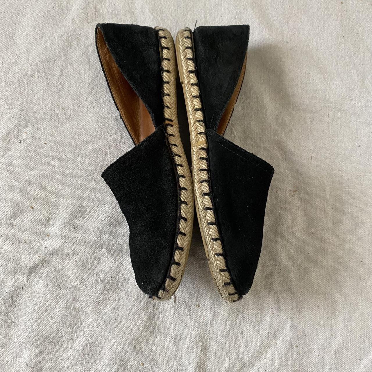 Vintage black suede espadrilles. Size women’s 9. ... - Depop