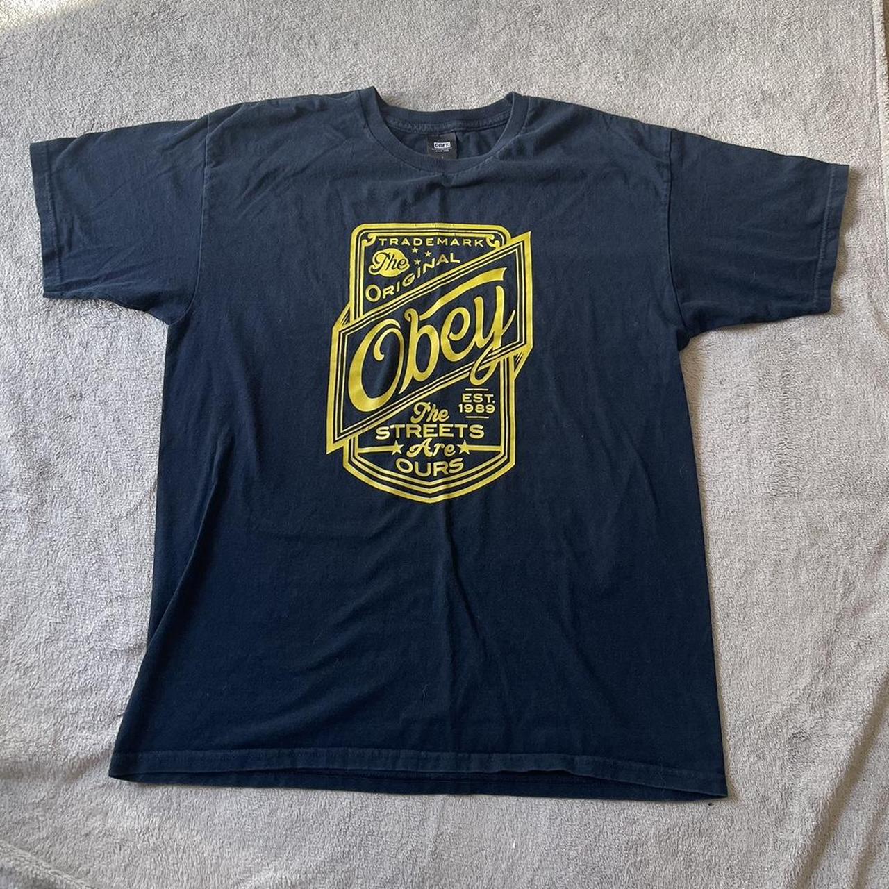 Obey Tee Size L Great condition and extremely... - Depop