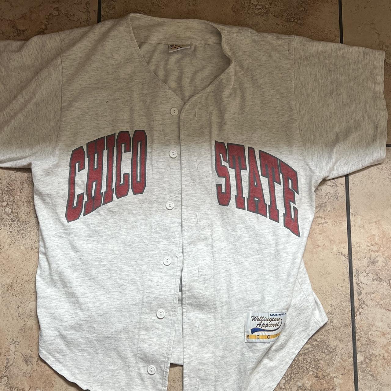 vintage chico state baseball shirt! great condition,... - Depop