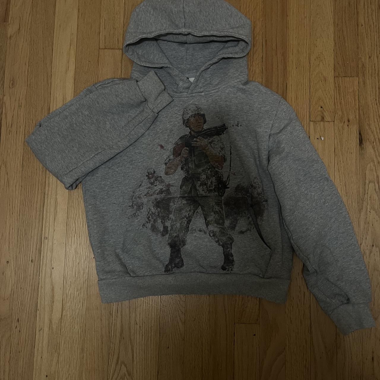 peaceinwar soldier hoodie (size large but runs small... | Depop