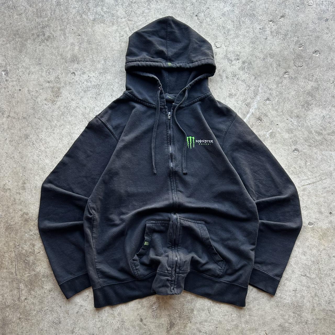 Vintage Women’s Monster Energy Zip-up Hoodie... | Depop