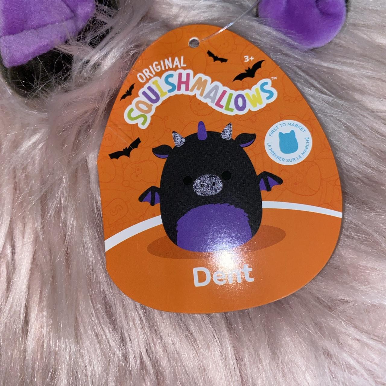 Squishmallow 8" Dent Dragon Soft Black Purple... - Depop