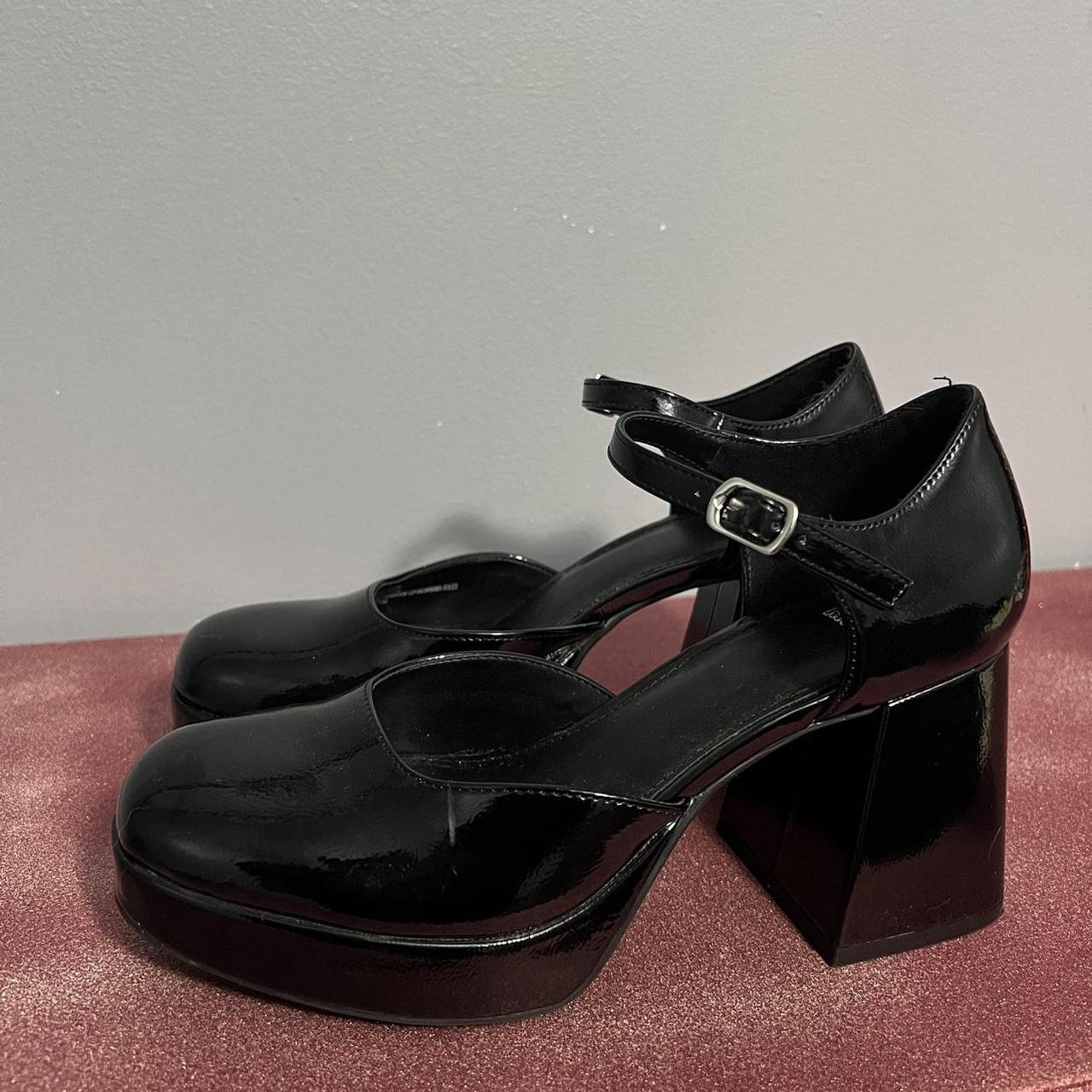 Wild Fable Black Faux Leather Pumps super adorbs! - Depop
