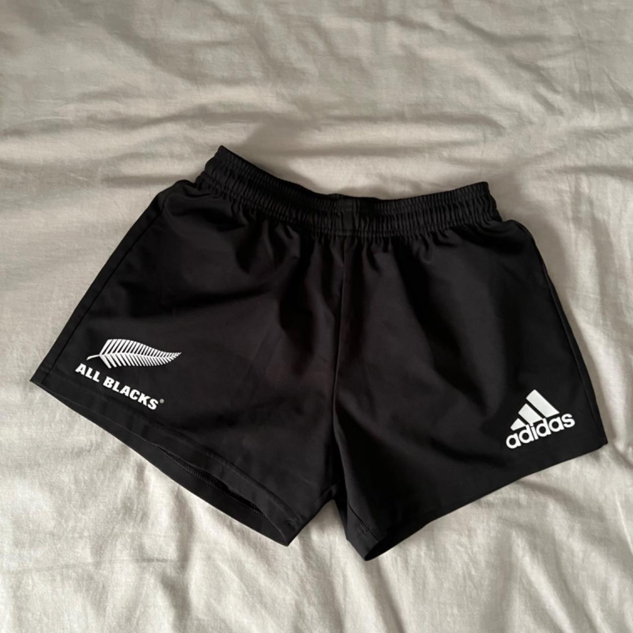 All black rugby shorts Size: small - Depop