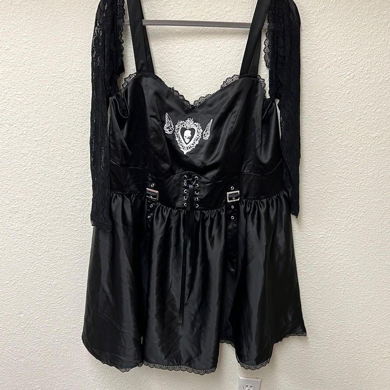 Death Note Misa Corset Cold Shoulder Dress Plus Size... - Depop