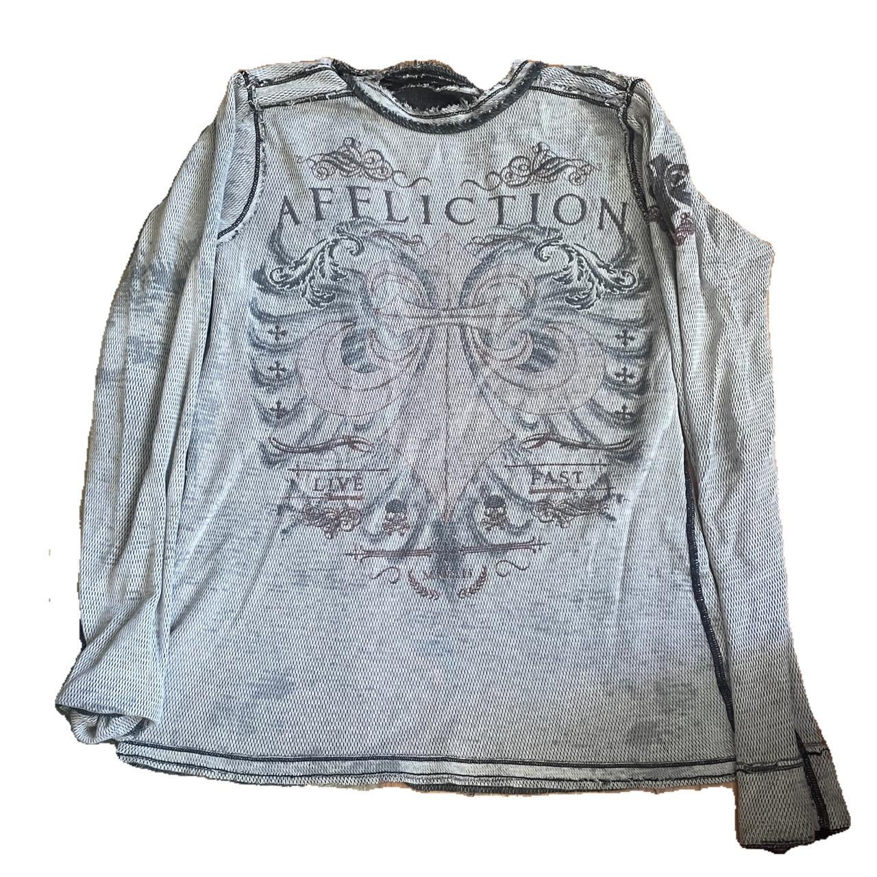 Dope reversible Affliction thermal!!! -tiny bleach... - Depop
