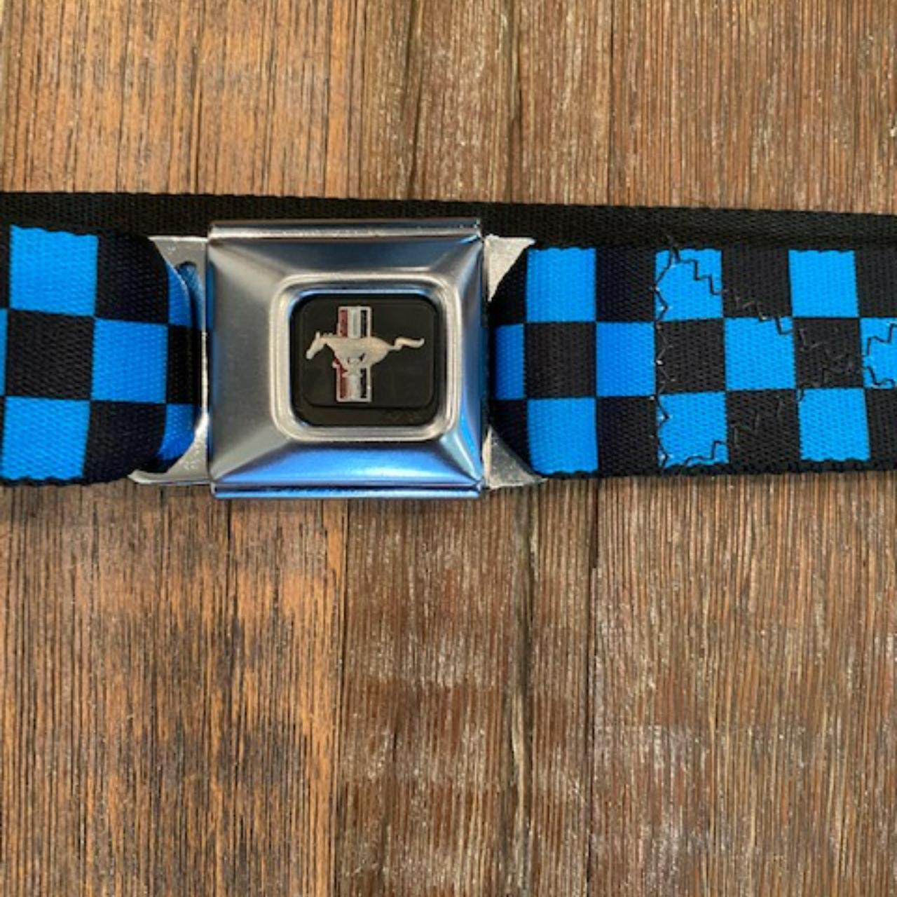 Buckle Down Mustang Buckle Checkered Belt Belt is... - Depop