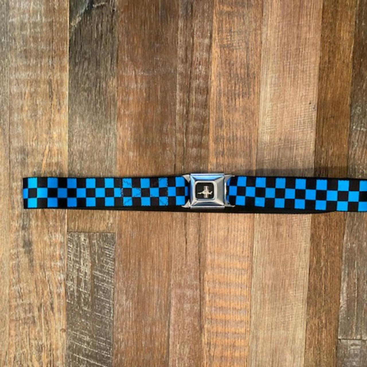 Buckle Down Mustang Buckle Checkered Belt Belt is... - Depop