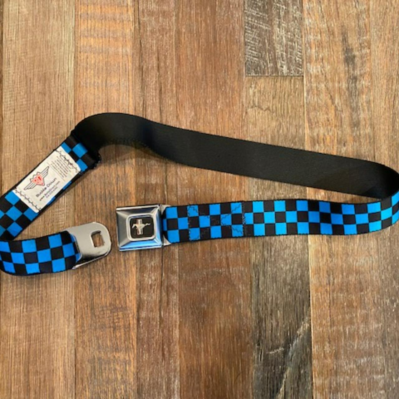 Buckle Down Mustang Buckle Checkered Belt Belt is... - Depop