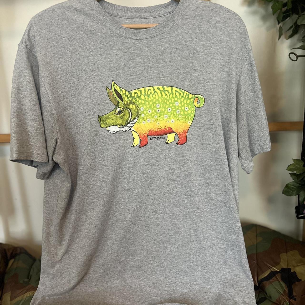 Patagonia Responsibili-Tee. Cut throat Trout Pig,... - Depop