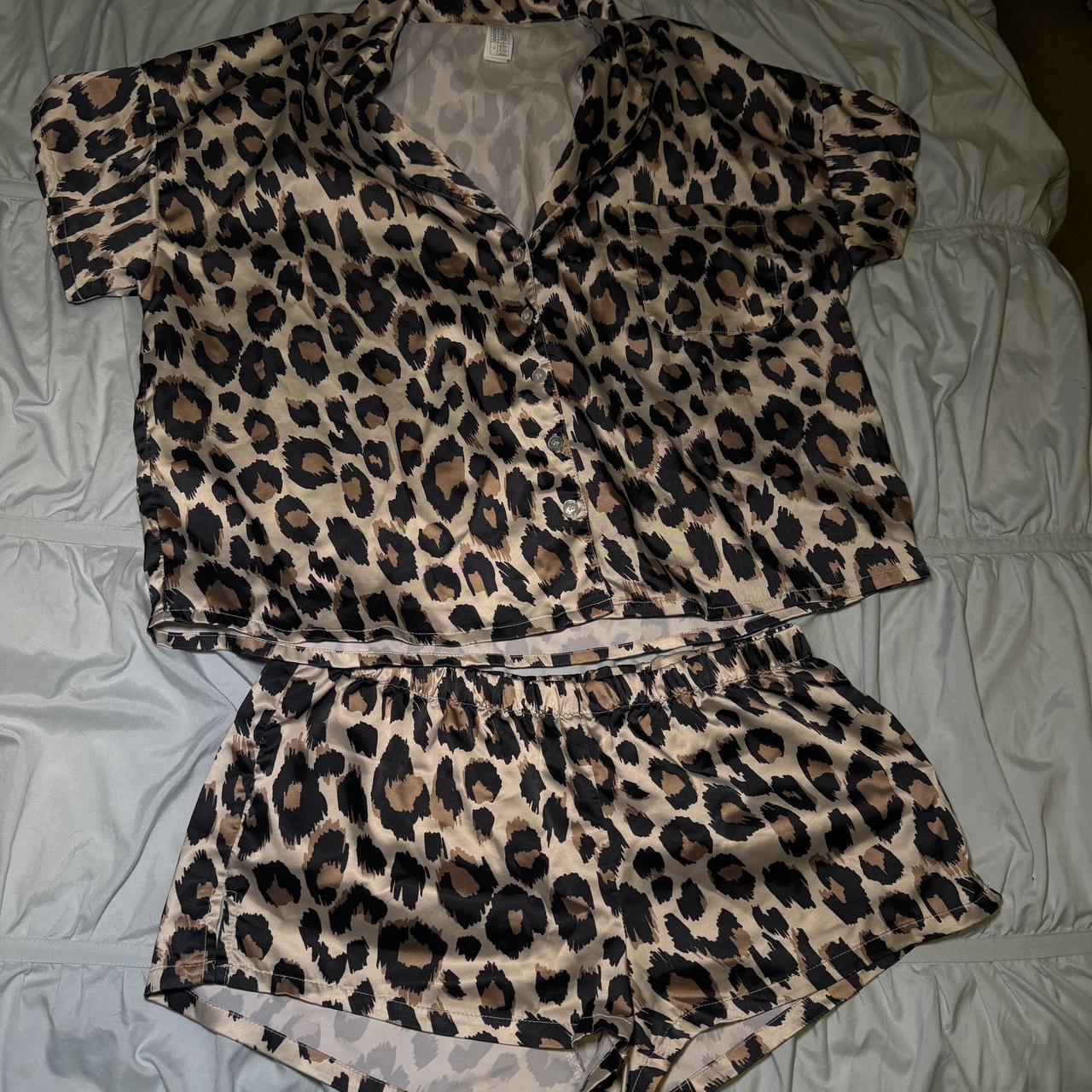 Leopard print pajama set. Brand new. Never worn. - Depop