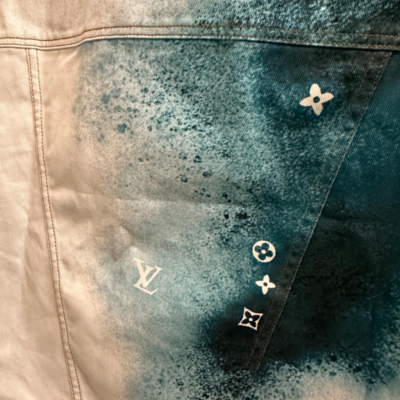 Louis Vuitton LV Spray Denim Jacket Size M, very... - Depop