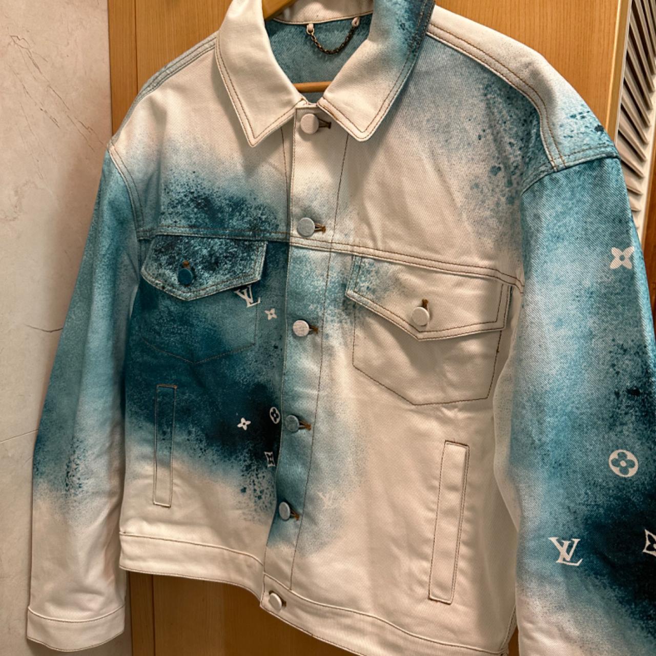 Louis Vuitton LV Spray Denim Jacket Size M, very... - Depop