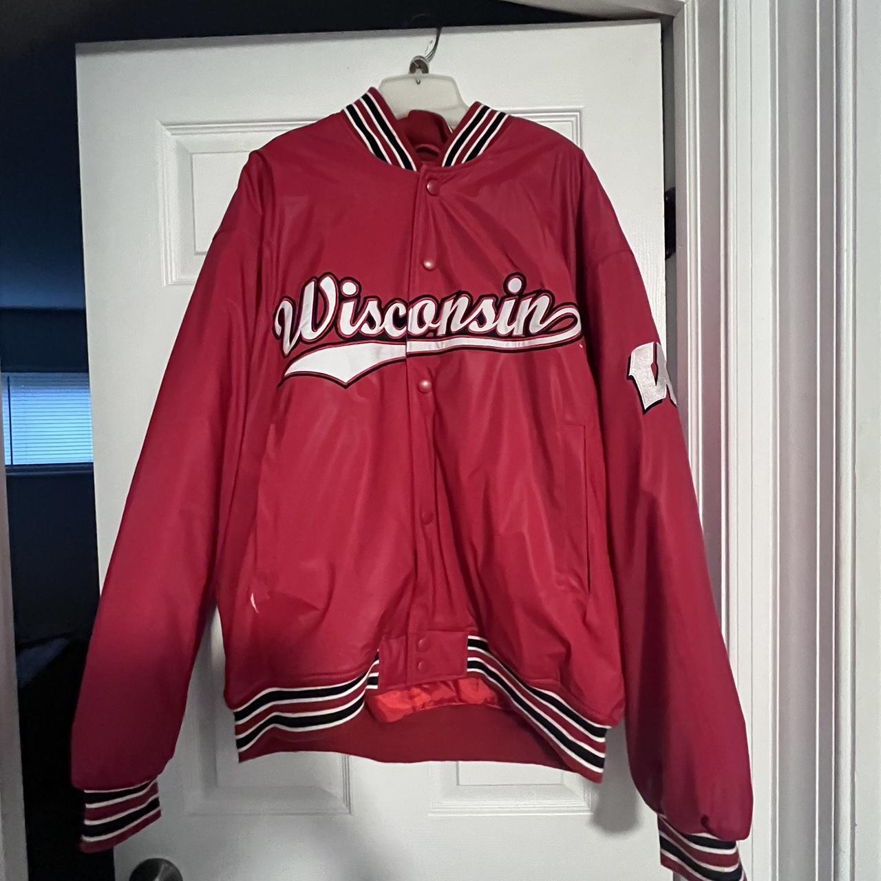 vintage wisconsin jacket size large - Depop