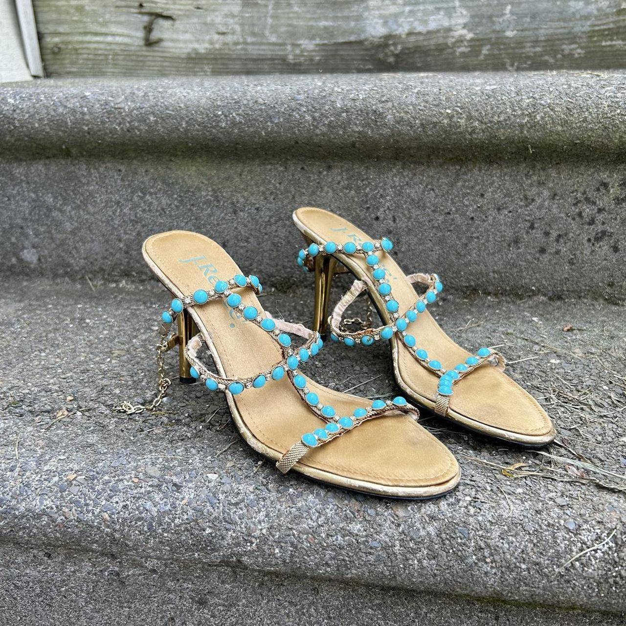 J. Reneé Women's Gold and Blue Courts | Depop