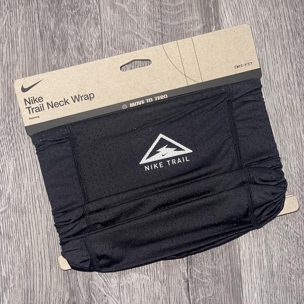 ⬇️ - Nike Drifit Trail Black White Neck Wrap Warmer /... - Depop