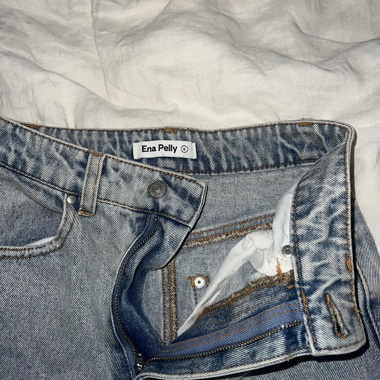 Ena Pelly long denim skirt. Size 6 - Depop