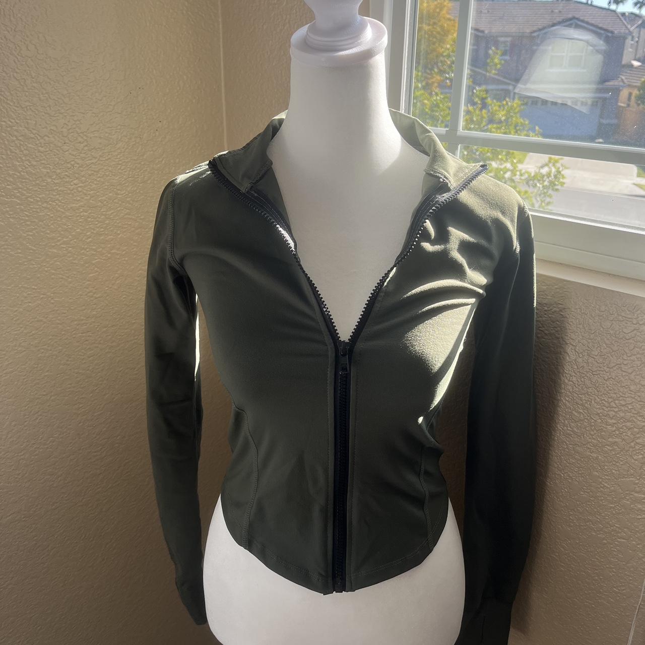 Green size S Define Jacket Zip Up Amazing condition... - Depop