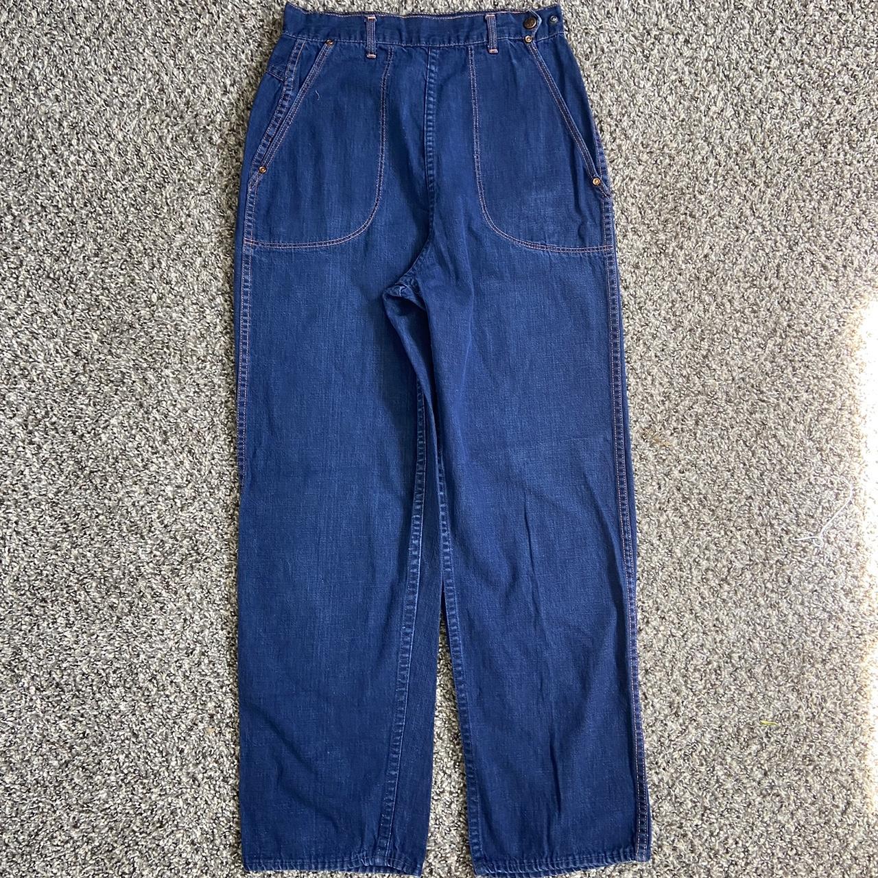 Vintage side zip jeans. Vintage sears roebuck jeans.... - Depop