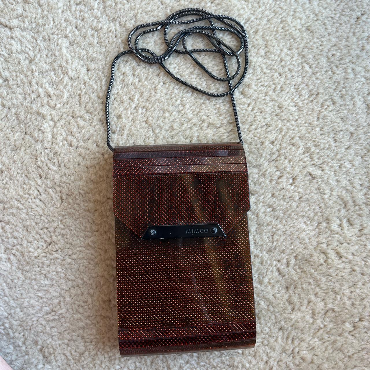 SUPER cute mimco Red Cross body bag Shimmery hard... - Depop