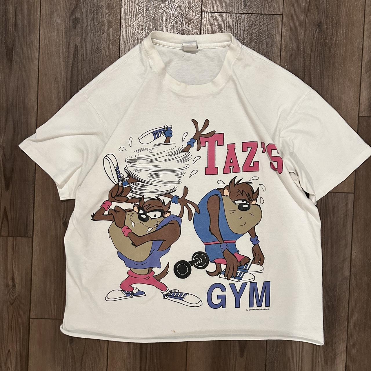 Crazy Vintage Taz’s Gym tee Size-L - Depop