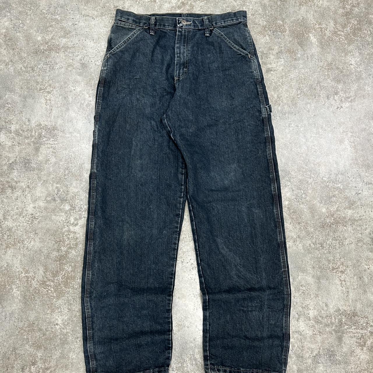 Vintage 90's Beautiful Essential Dark Blue Washed... | Depop