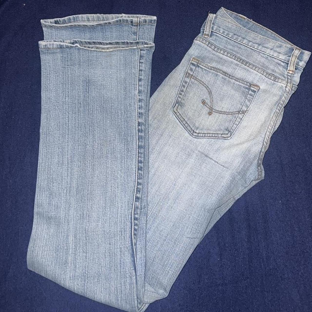 Light blue low rise bootleg jeans Size 8 Rarely... - Depop