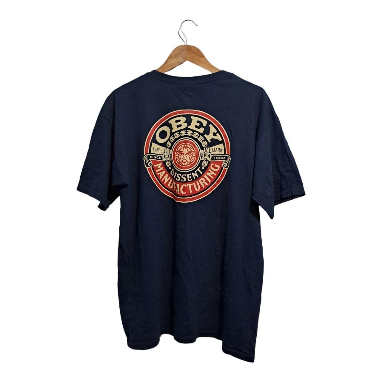 Brand: Obey Obey brand logo infront on left chest,... - Depop