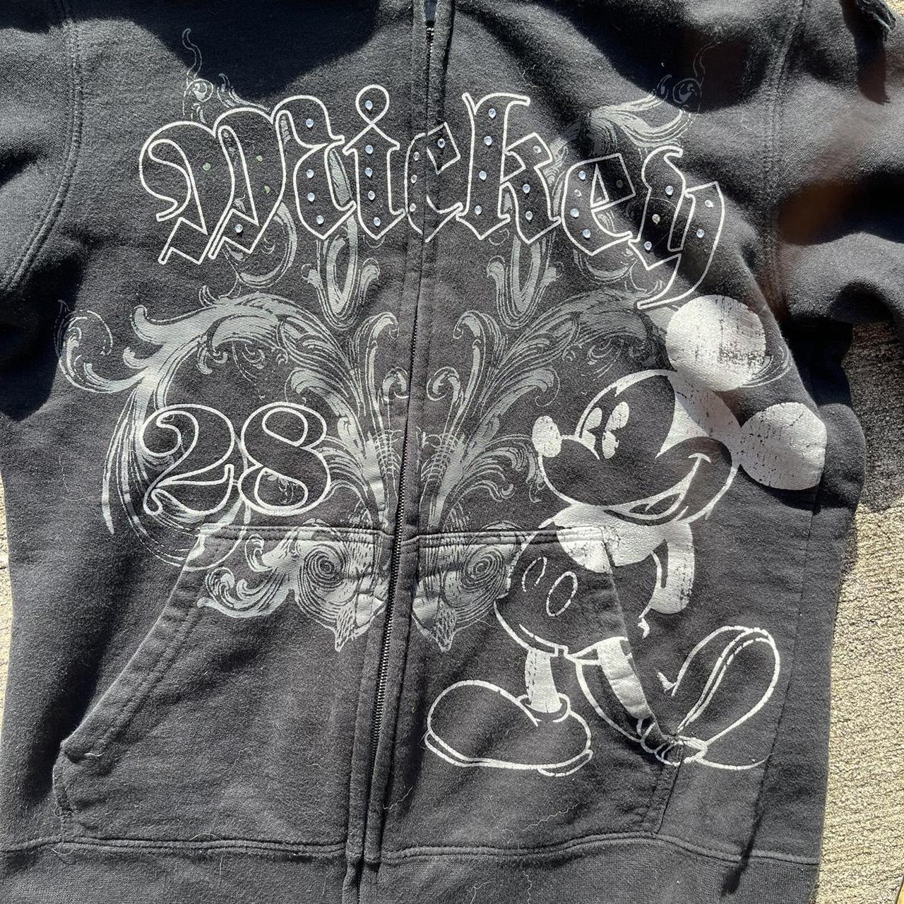 Disney Mickey Mouse Y2K Zip Up Hoodie Size: S... - Depop
