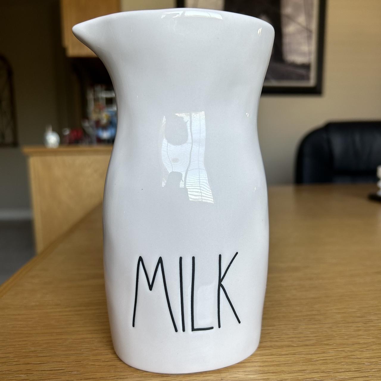 Rae Dunn milk pitcher! Minor imperfections are shown... - Depop