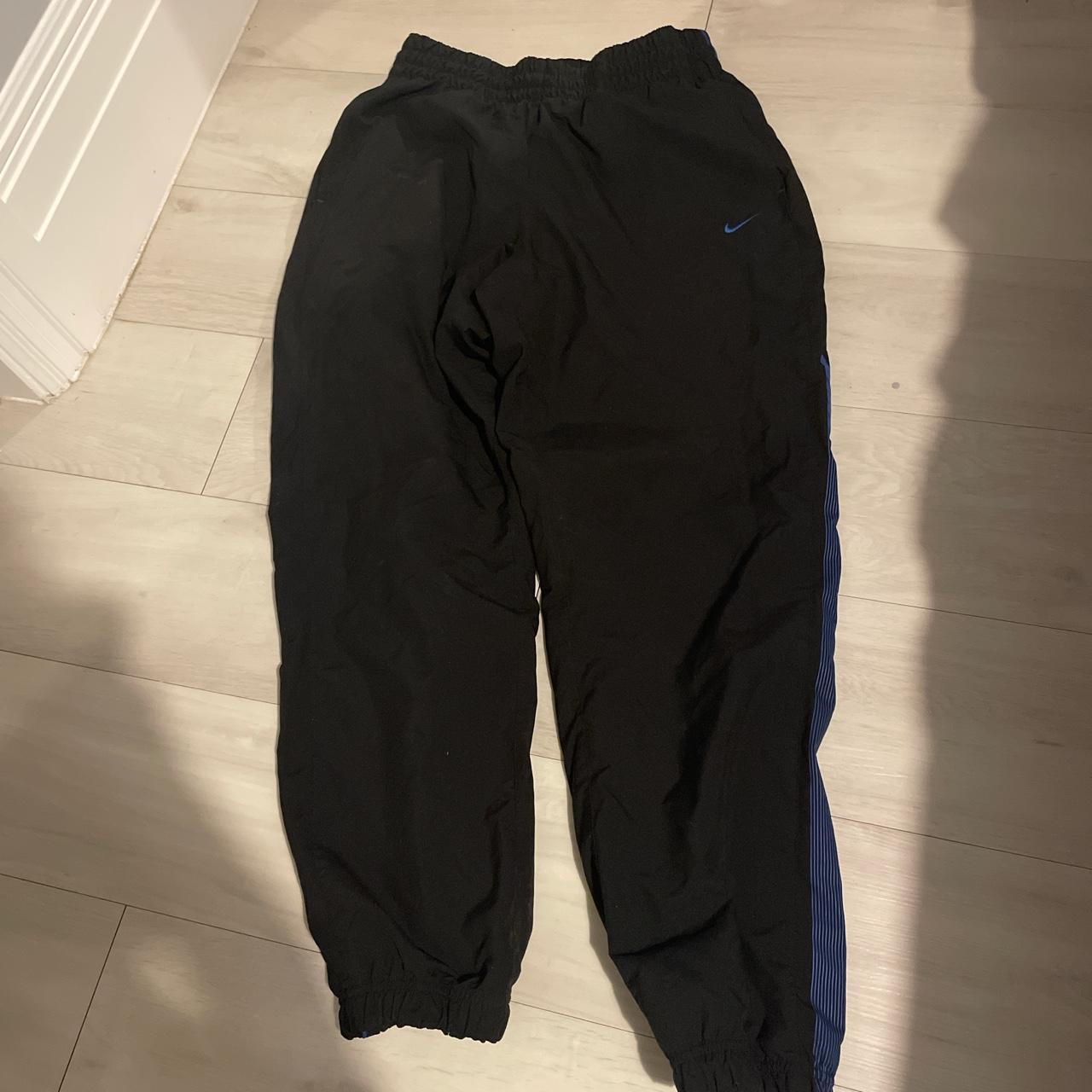 Sick nike vintage black track pants Size L - Depop