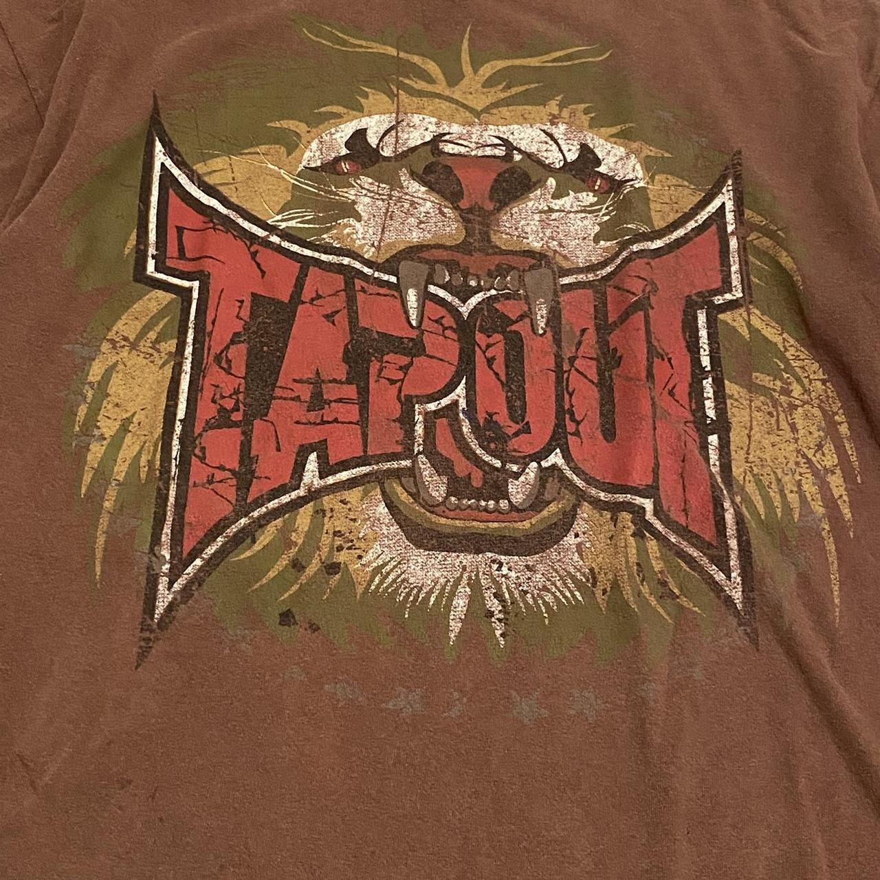 Brown tiger tapout tee Design is a little faded and... - Depop