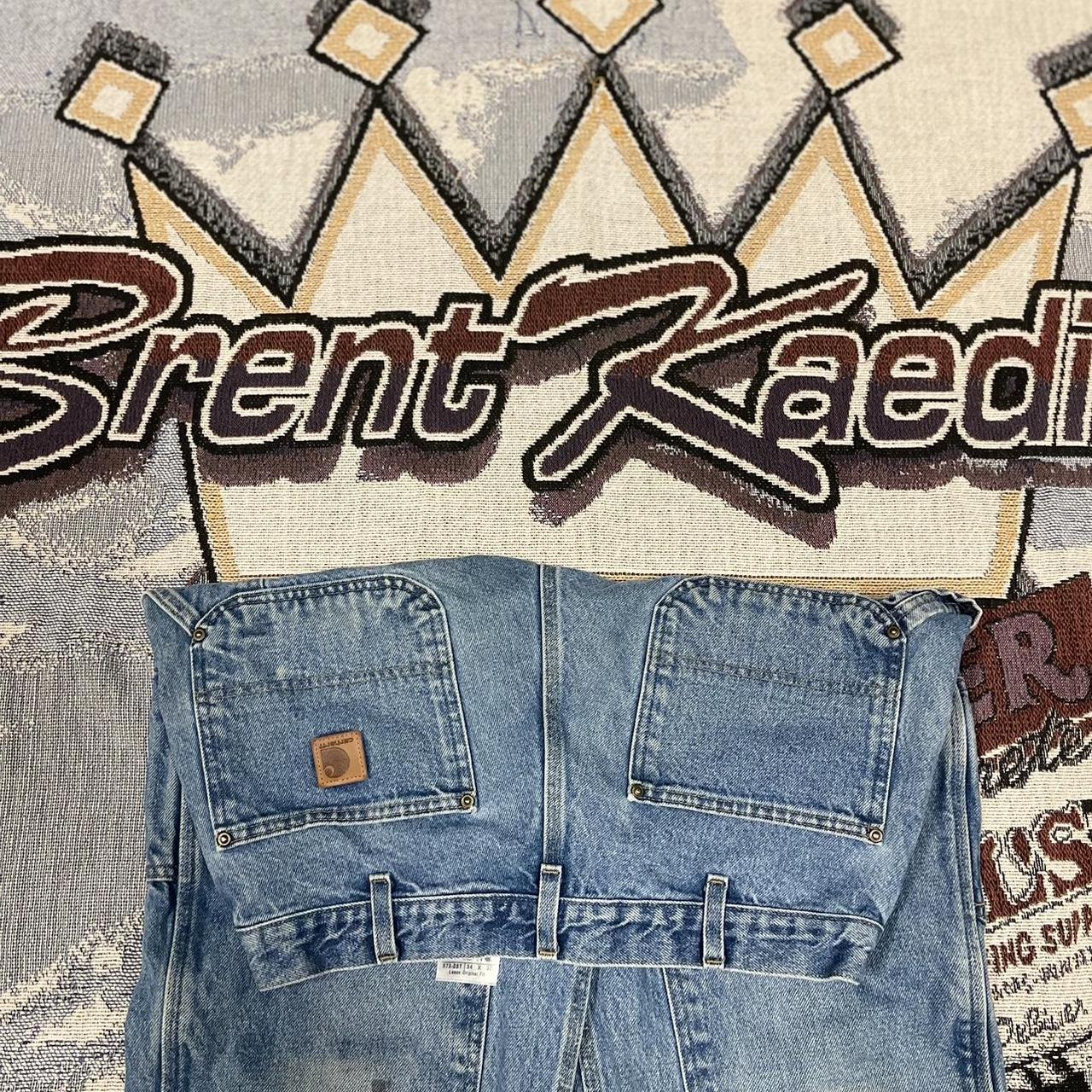 Vintage carhartt double knee denim Nice fade and... - Depop