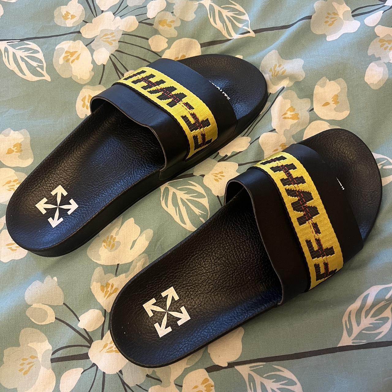 Off White Industrial Sliders - 9 UK Worn a few... - Depop