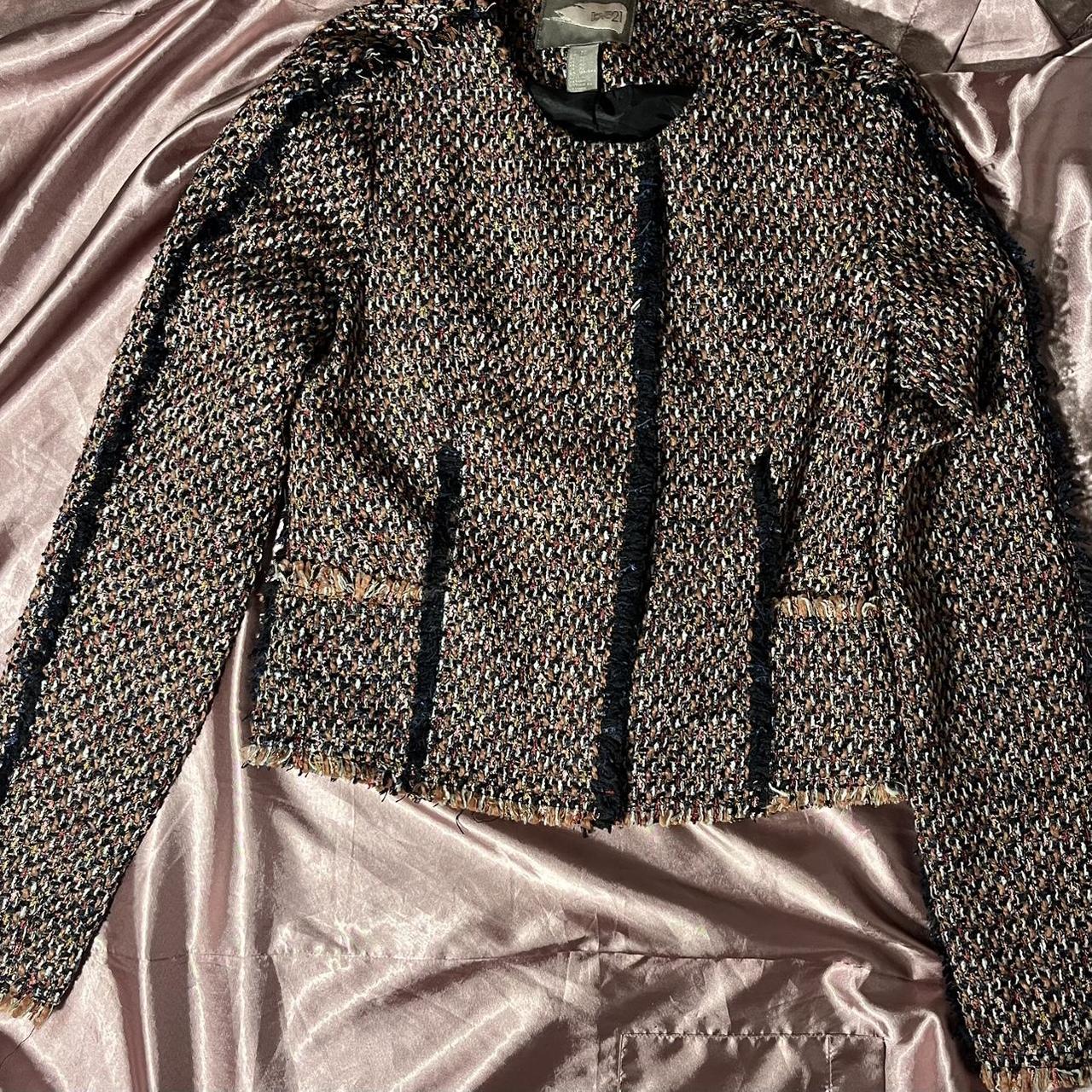 Multi colored Tweed Jacket 🖤 Fits size xs/s Appears... - Depop