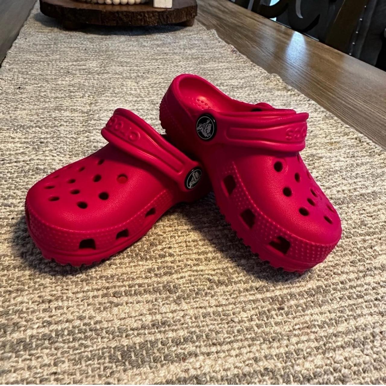 Toddler Crocs Size 7C Hot Pink Great condition - Depop
