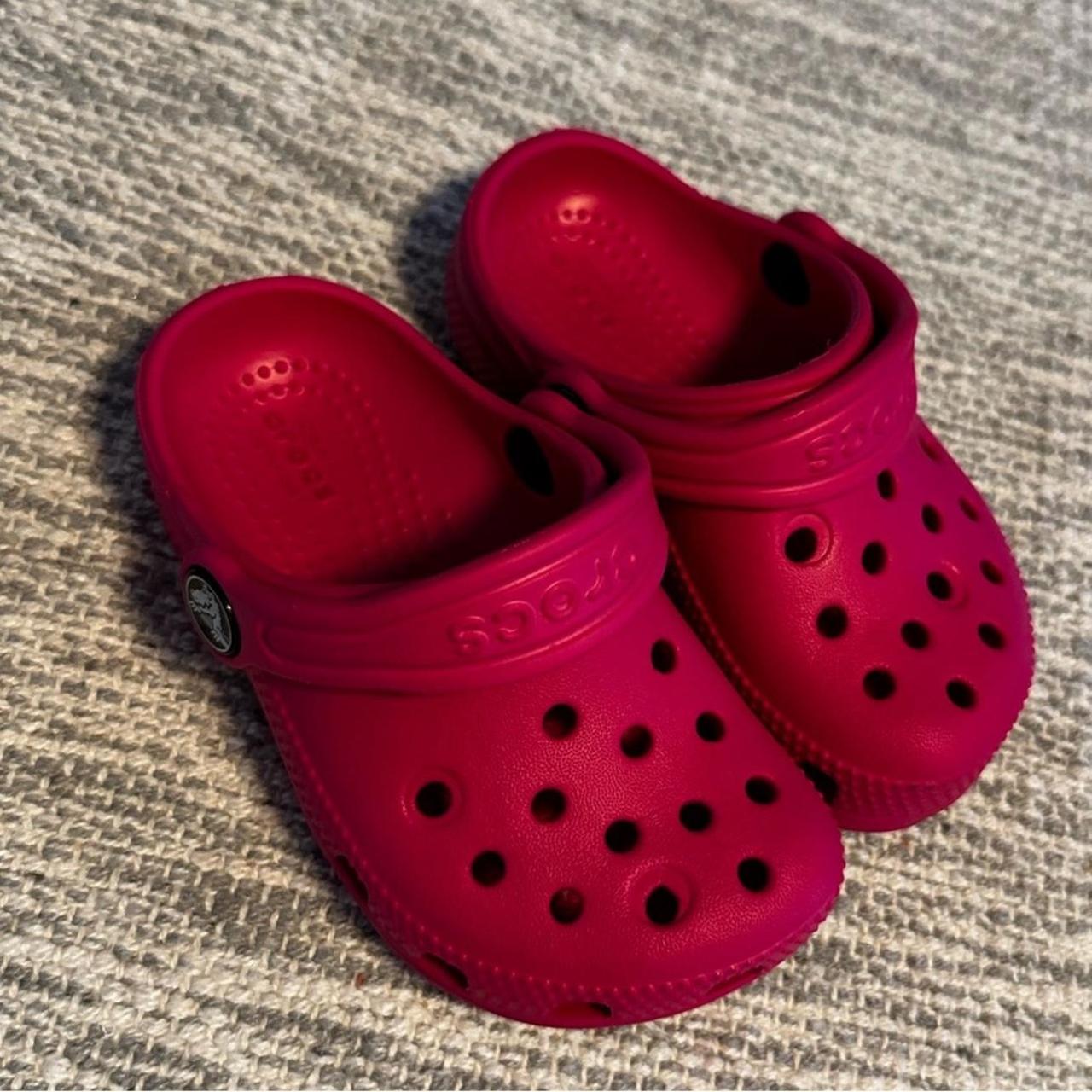 Toddler Crocs Size 7C Hot Pink Great condition - Depop