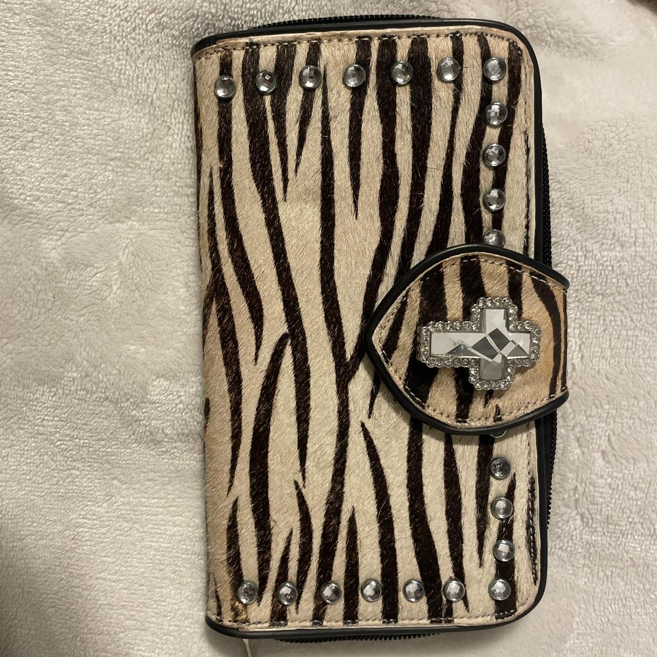 Zebra, Fur wallet - Depop