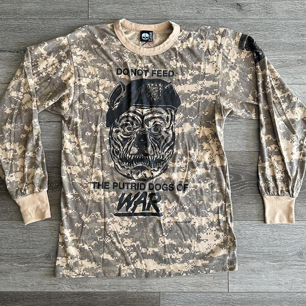 Death/Traitors Long sleeve camo shirt "Do not feed... - Depop