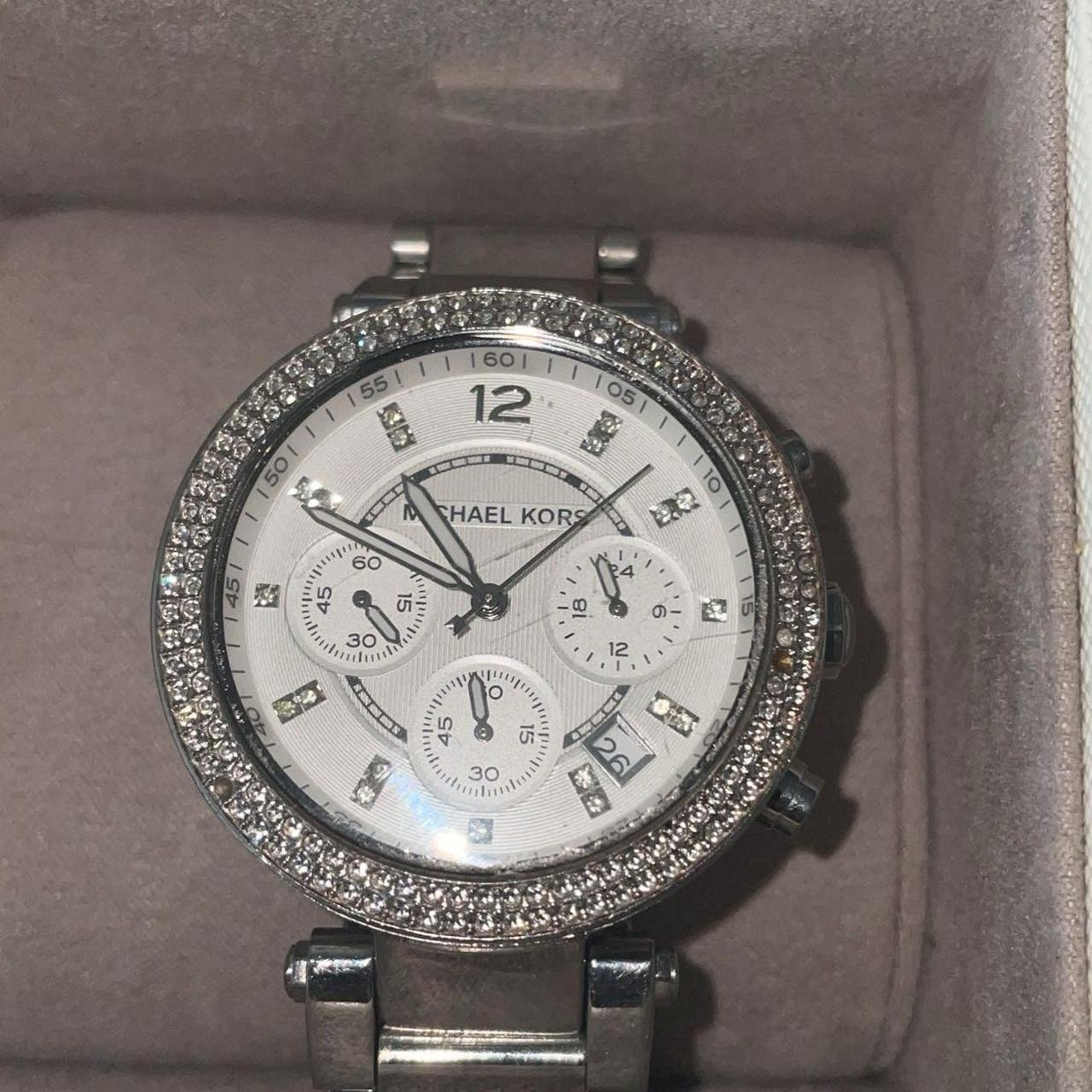 Gorgeous MK silver watch *comes with box*... - Depop