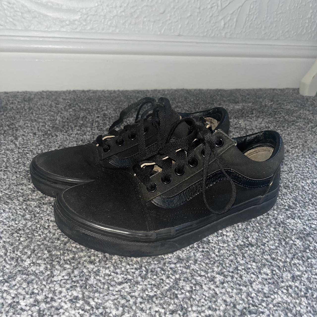 Old School black vans Size 5 Have been worn and... - Depop
