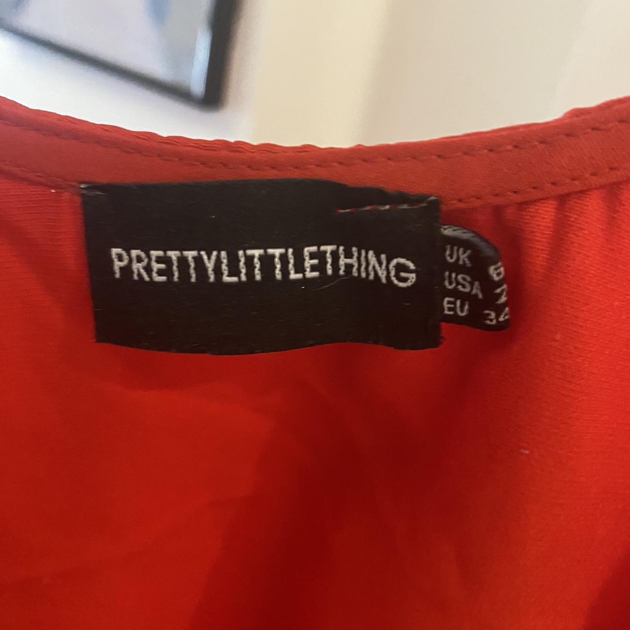 red corset like top from pretty little thing lace... - Depop