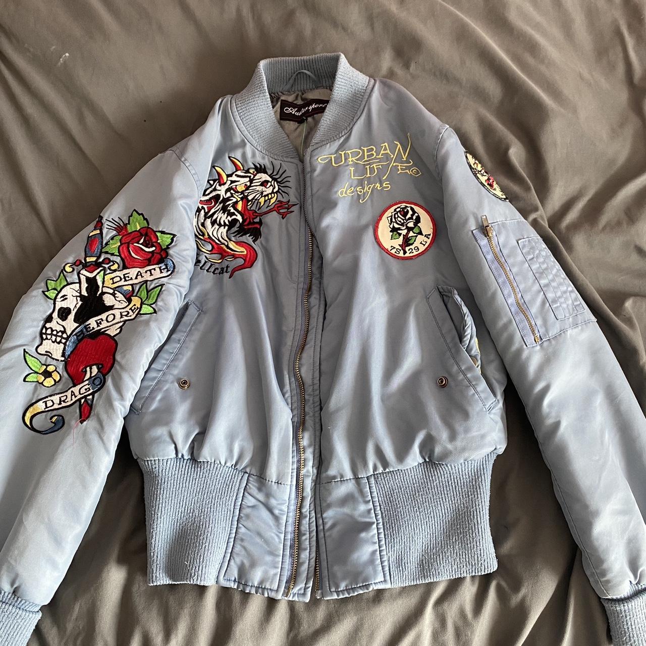 Vintage Ed Hardy puffer jacket Immaculate... - Depop