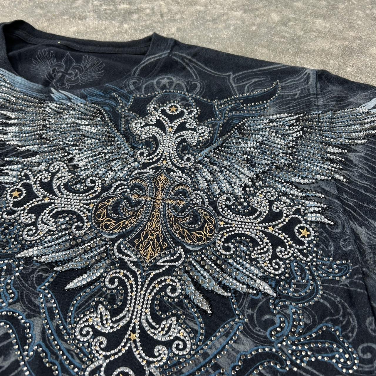Xzavier Gothic Affliction Studded Tee * size: XL *... - Depop