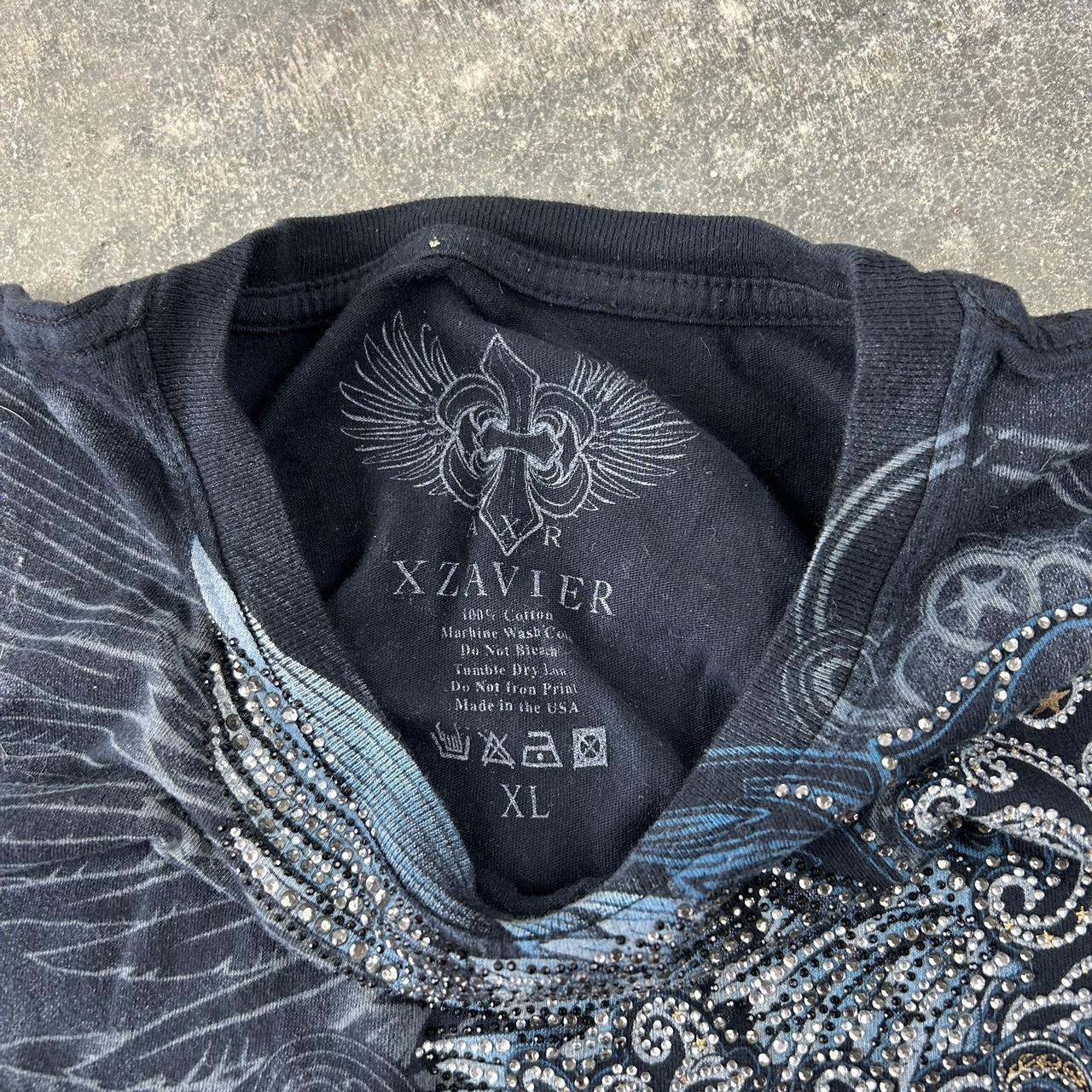 Xzavier Gothic Affliction Studded Tee * size: XL *... - Depop