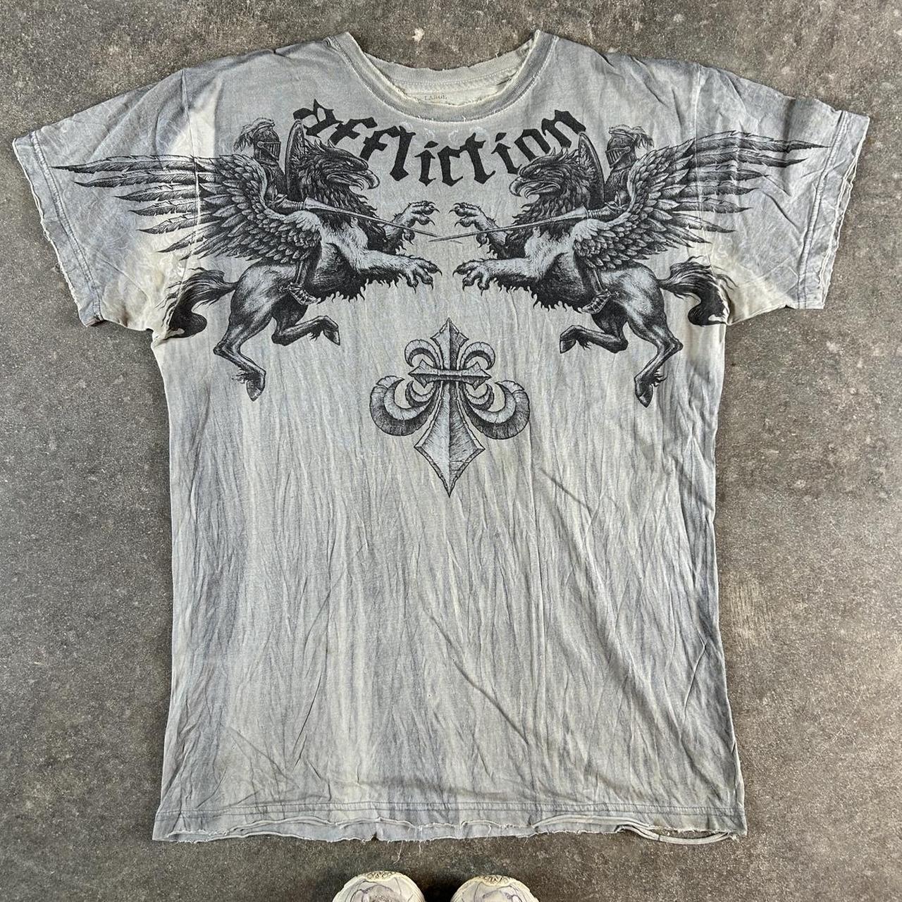 Insane Gargoyle Winged Gothic Affliction Semetary... - Depop