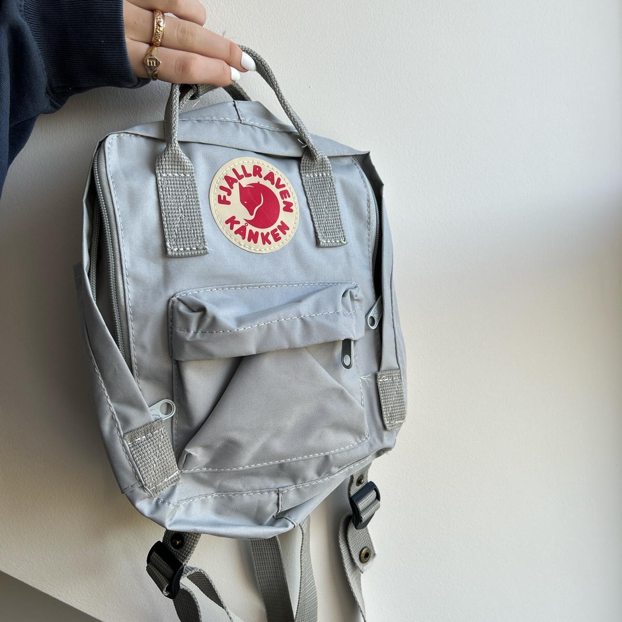 fjallraven kånken mini grey backpack Bought for... - Depop