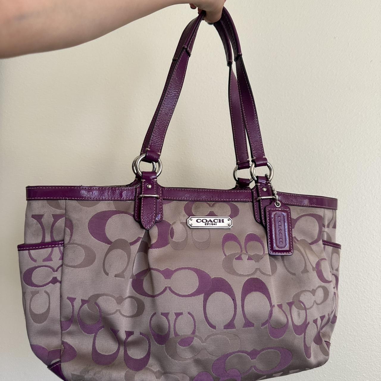 Purple vintage coach monogram purse. Cute but not my... | Depop