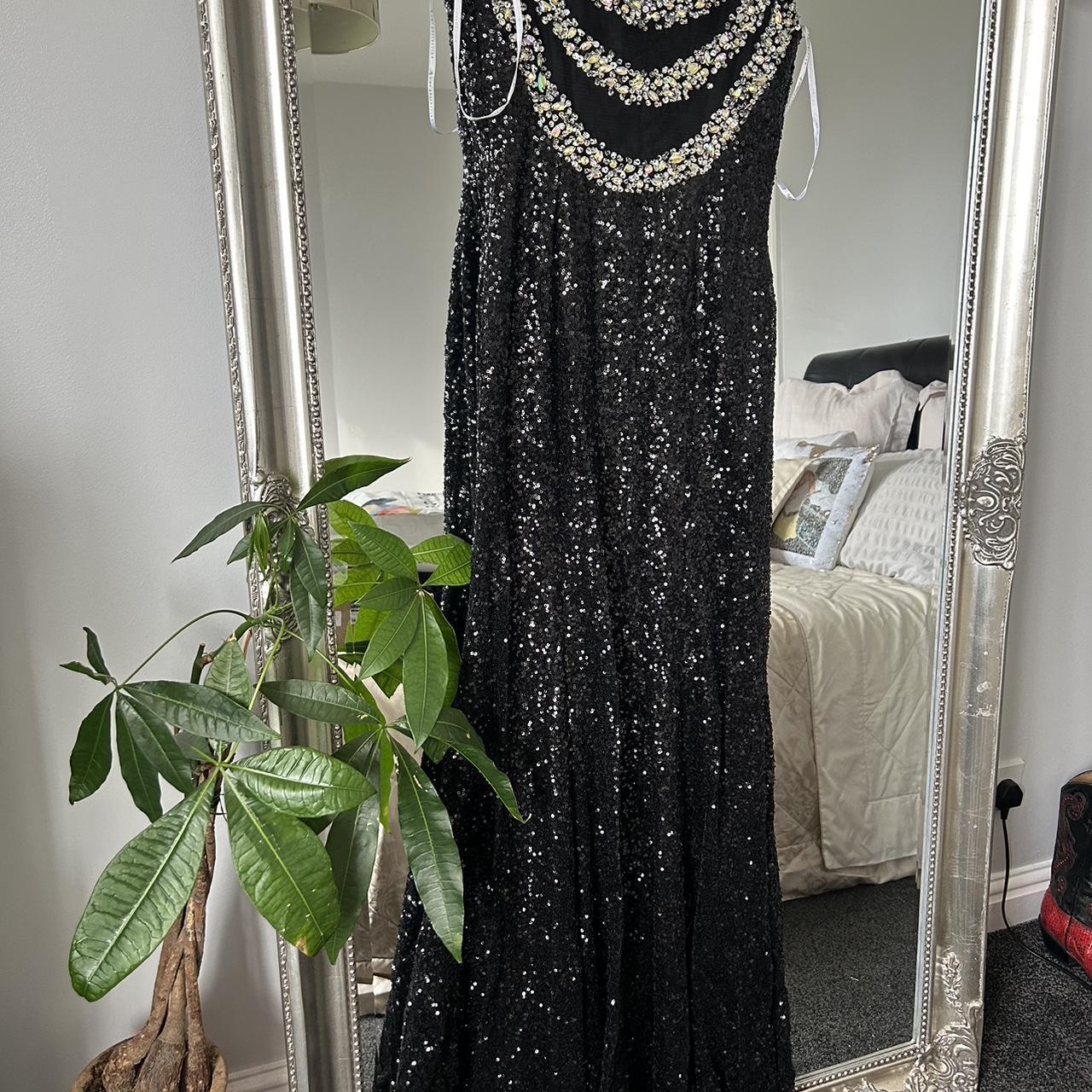 Stunning black sequin ball gown/prom dress - Depop