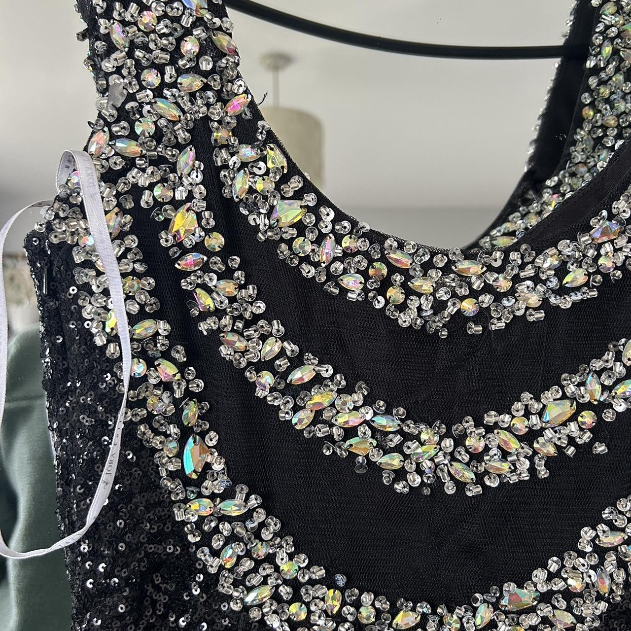 Stunning black sequin ball gown/prom dress - Depop